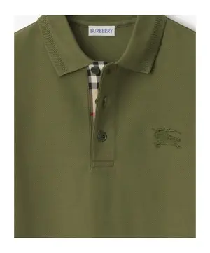 Burberry Ekd Embroidered Short Sleeved Polo Shirt
