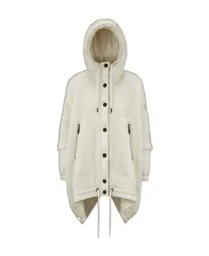 Moncler Mohair, Wool Alpaca Cape - White