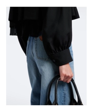 Chloé Gathered Cropped Faille Jacket