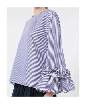 Max Mara Poplin Blouse With Ruffles And Flounces