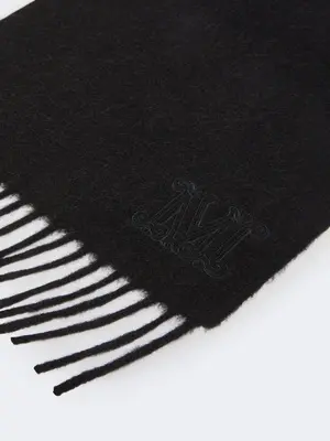Max Mara Monogram-embroidered Camel Stole