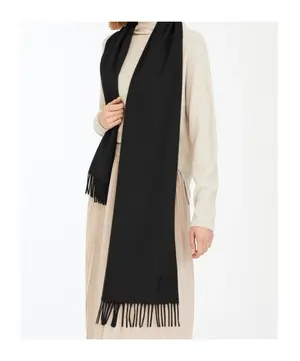 Max Mara Monogram-embroidered Camel Stole