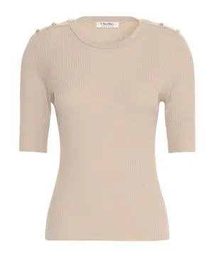 Max Mara Short-sleeved Knitwear - Beige