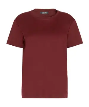 Max Mara Smmsegale Crewneck Jersey T-shirt - Deep Red