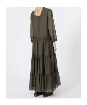 Max Mara Cotton And Silk Voile Maxi Dress