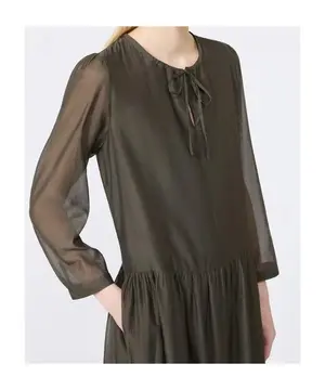 Max Mara Cotton And Silk Voile Maxi Dress