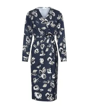 Max Mara Printed Poplin Wrap Dress