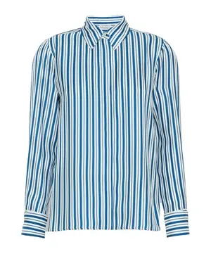 Max Mara Stripe-print Silk Shirt Silk - Silk Color
