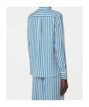 Max Mara Stripe-print Silk Shirt Silk