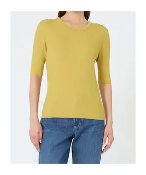 Max Mara Ribbed Jumper With Jewel Buttons