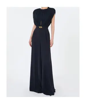 Max Mara Georgette And Cady Jumpsuit Midnightblue