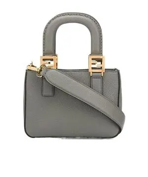 Fendi Mini Ff Motif Tote - Grey