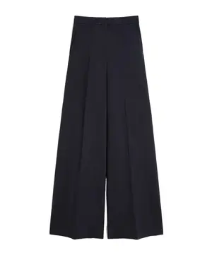 Max Mara Embroidered Logo Wide-leg Trousers