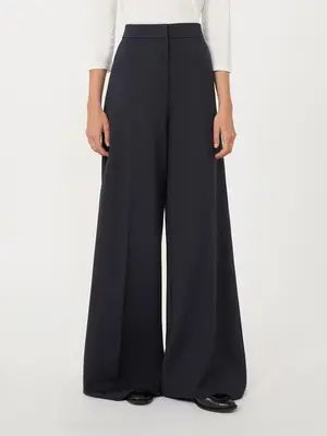 Max Mara Embroidered Logo Wide-leg Trousers