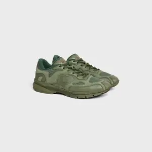 Celine Runner Sneaker In Calfskin, Suede Calfskin And Mesh