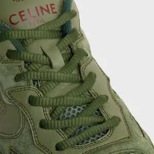 Celine Runner Sneaker In Calfskin, Suede Calfskin And Mesh