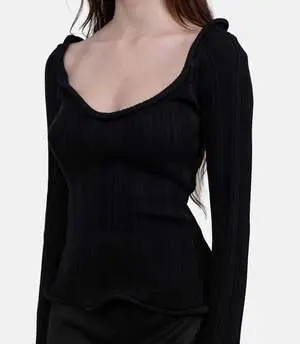 Séfr Giselle Wide Neck Knitted Top