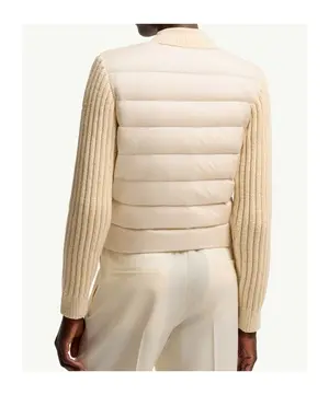 Moncler Cotton Padded Cardigan With Snap Fastening And Pockets