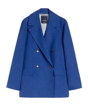 Max Mara Double Breasted Blazer - Blue