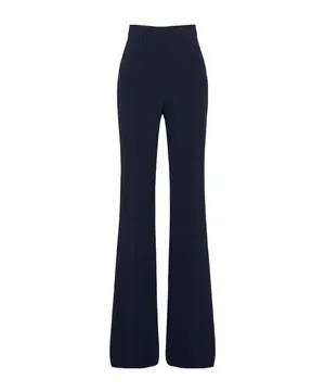 Max Mara Flared Cady Trousers - Navy Blue