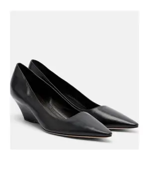 THE ROW Liisa Leather Wedges