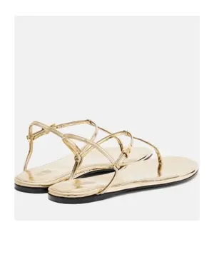 Paris Texas Montecarlo Metallic Leather Thong Sandals