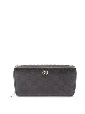 Gucci 2000s Guccissima Zip-around Wallet - Black