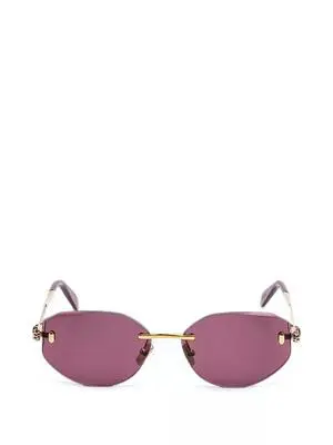 BVLGARI Serpenti Geometric-frame Sunglasses - Gold