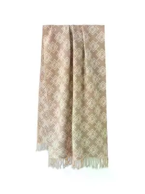 Joseph Ribkoff Logo-monogram Fringed Scarf - Neutrals