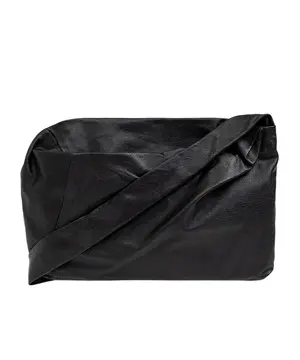 Yohji Yamamoto Asymmetrical Shoulder Bag - Black
