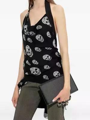 Alexander McQueen Knuckle Studded Clutch Bag - Black