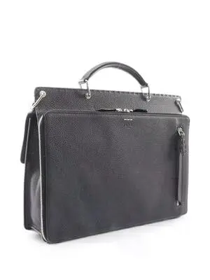 Fendi Selleria Ff Turn-lock Business Tote Bag - Black