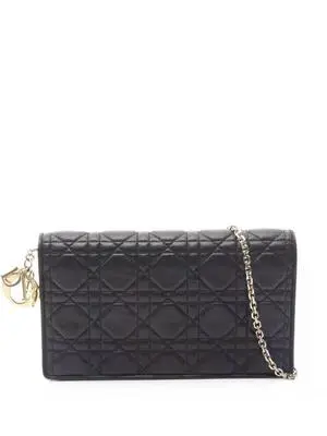 Dior Lady Cannage Clutch Bag - Black
