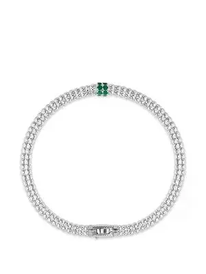 OFFICINA BERNARDI Enigma Emerald And Diamond Bracelet - Silver