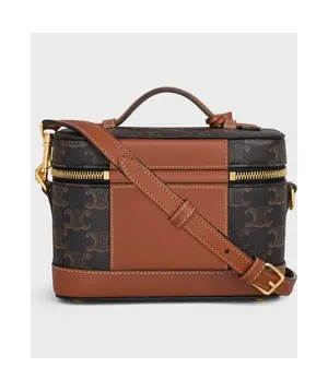Celine Vanity In Triomphe Canvas And Calfskin