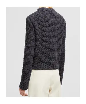 Moncler Padded Cotton Zip-up Cardigan With Textured Knit