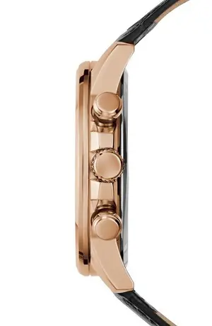Guess Walker Dial Multifunction Leather Strap Watch