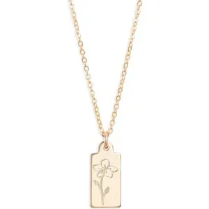 SET & STONES Tawney Birth Flower Pendant Necklace - Gold/february