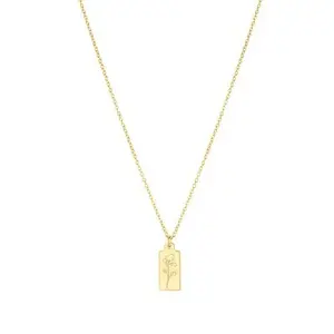 SET & STONES Birth Flower Pendant Necklace - Gold/december