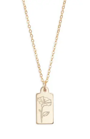 SET & STONES Tawney Birth Flower Pendant Necklace - Gold/september