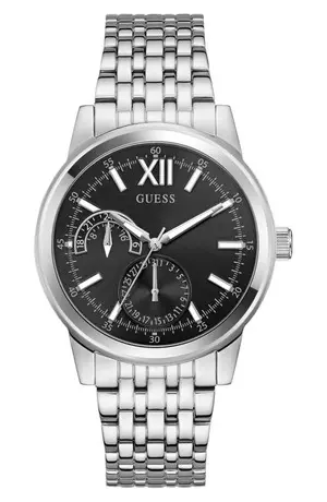 Guess Emerson Multifunction Bracelet Watch - Silver Tone