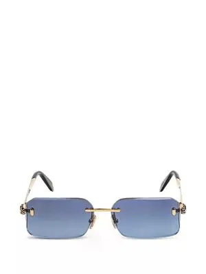 BVLGARI Rimless Geometric Sunglasses - Blue
