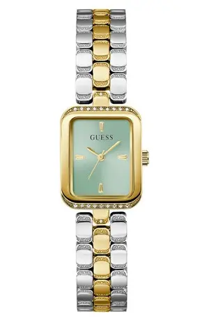 Guess Isla Tank Two-tone Bracelet Watch - Gold