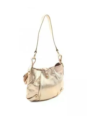 Saint Laurent Metallic Leather Bow Shoulder Bag - Gold