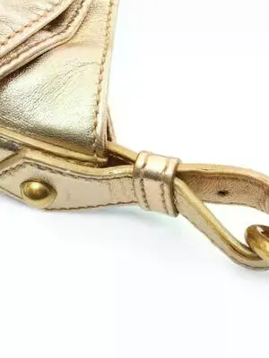 Saint Laurent Metallic Leather Bow Shoulder Bag - Gold