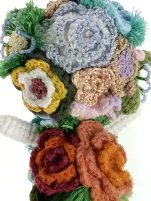 Alexander McQueen Crochet Floral-embellished Bag Charm
