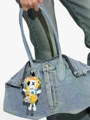 Alexander McQueen Crochet Floral-embellished Bag Charm