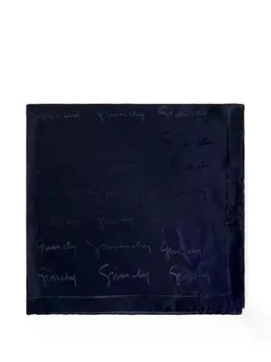 Givenchy Logo-print Silk Scarf - Blue