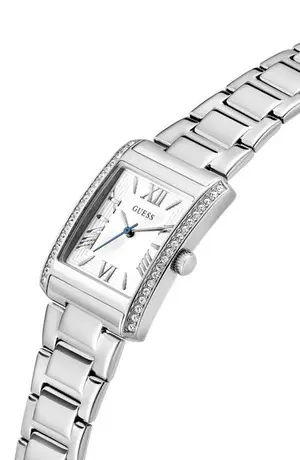 Guess Bonnie Pavé Crystal Bezel Stainless Steel Bracelet Watch