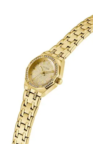 Guess Pixie Crystal Dial Bracelet Watch - Gold Tone